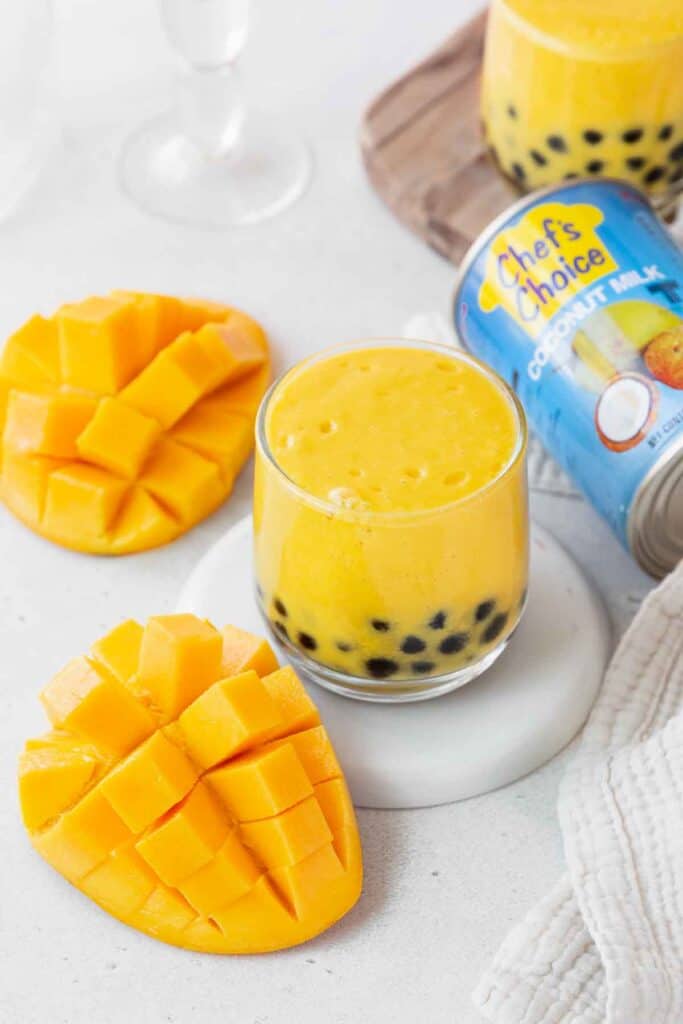 Mango Boba Tea - Little Curly Kitchen