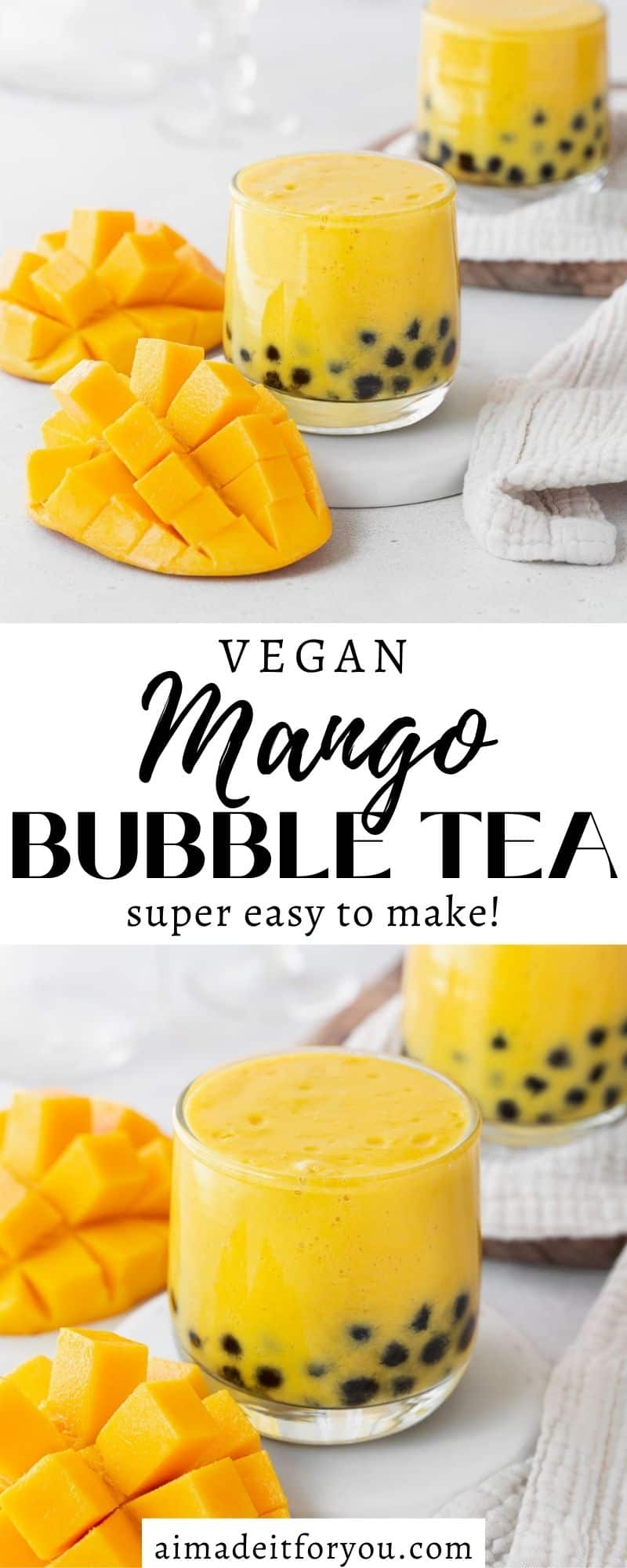 Mango Boba Tea - Little Curly Kitchen