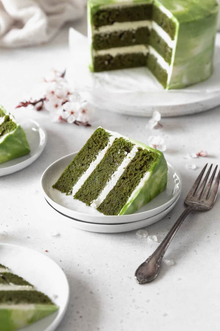 Matcha Cake Recipe - Little Curly Kitchen